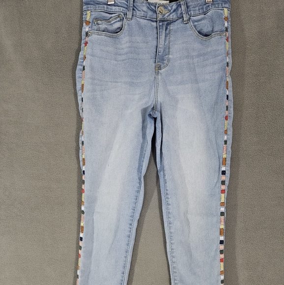 Knox Rose | Jeans | Knox Rose Women 6 Boho Jeans Side Stripe Embroidery ...